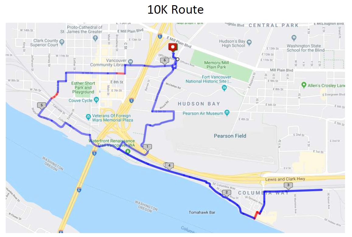 Race for Warmth Routes - Clark Public Utilities